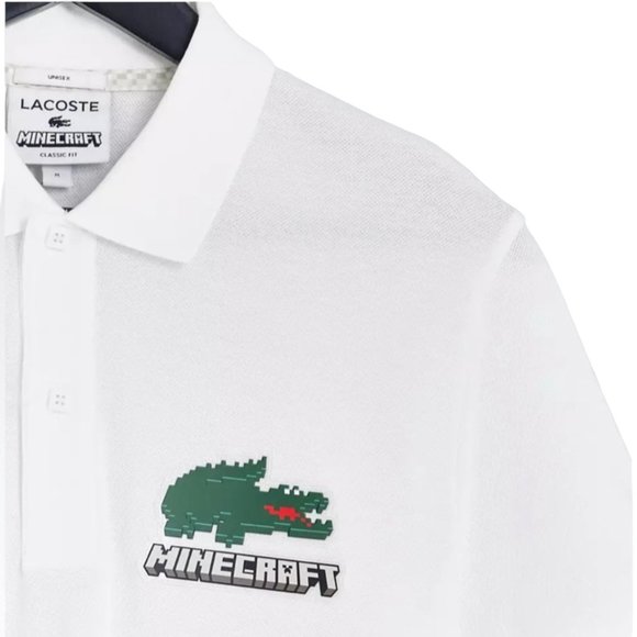 Lacoste | Shirts | Lacoste X Minecraft Polo Shirt In White Mens Medium ...